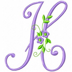 Monogram Flower H Embroidery Design | EmbroideryDesigns.com