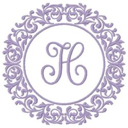 Circle Monogram H Embroidery Design | EmbroideryDesigns.com
