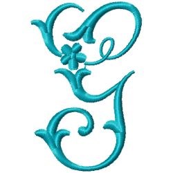 Elegant Monogram G Embroidery Design | EmbroideryDesigns.com