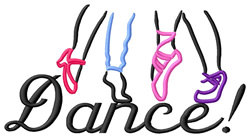 Dance! Embroidery Design | EmbroideryDesigns.com