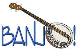 Banjo Embroidery Design | EmbroideryDesigns.com