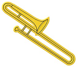 Trombone Embroidery Design | EmbroideryDesigns.com