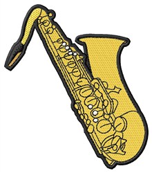 Tenor Saxophone Embroidery Design | EmbroideryDesigns.com