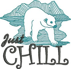 Just Chill Embroidery Design | EmbroideryDesigns.com