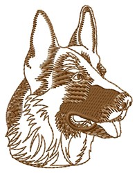 Shepherd Head Outline Embroidery Design | EmbroideryDesigns.com