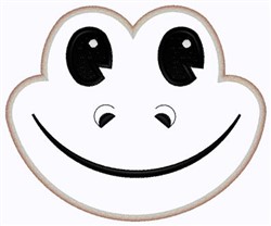 Frog Face Outline Embroidery Design | EmbroideryDesigns.com