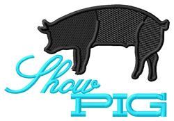 Show Pig Embroidery Design | EmbroideryDesigns.com