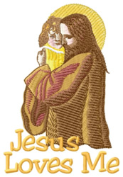 Jesus Loves Me Embroidery Design | EmbroideryDesigns.com