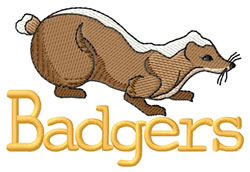Badgers Embroidery Design | EmbroideryDesigns.com