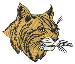 Bobcat Head Embroidery Design | EmbroideryDesigns.com