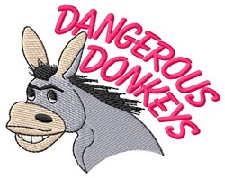 Dangerous Donkeys Embroidery Design | EmbroideryDesigns.com