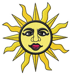 Sun Embroidery Design | EmbroideryDesigns.com