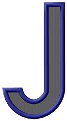 Plain letter J Embroidery Design | EmbroideryDesigns.com