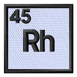 Atomic Number 45 Embroidery Design | EmbroideryDesigns.com