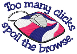 Too Many Clicks Embroidery Design | EmbroideryDesigns.com