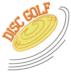 Disc Golf Embroidery Design | EmbroideryDesigns.com