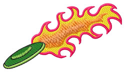 Flaming Disc Embroidery Design | EmbroideryDesigns.com