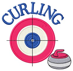 Curling Target Embroidery Design | EmbroideryDesigns.com