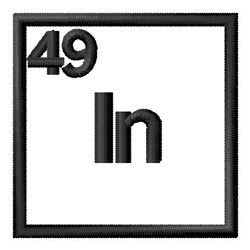 Atomic Number 49 Embroidery Design | EmbroideryDesigns.com