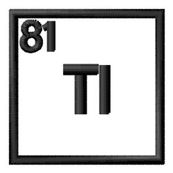 Atomic Number 81 Embroidery Design | EmbroideryDesigns.com