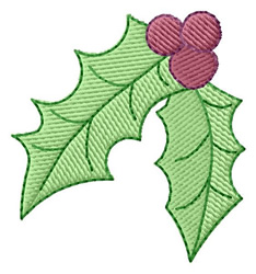 Holly Embroidery Design | EmbroideryDesigns.com