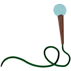 Microphone Embroidery Design | EmbroideryDesigns.com