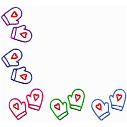 Mitten Corner Embroidery Design | EmbroideryDesigns.com
