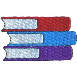 Stack of Books Embroidery Design | EmbroideryDesigns.com