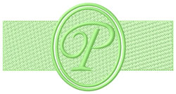 Embossed Letter P Embroidery Design | EmbroideryDesigns.com