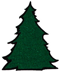 Evergreen Tree Embroidery Design | EmbroideryDesigns.com