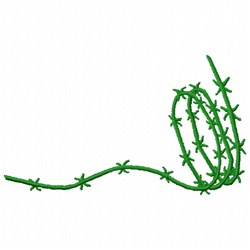 Barbed Wire Embroidery Design | EmbroideryDesigns.com