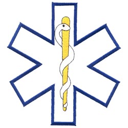 Star of Life Outline Embroidery Design | EmbroideryDesigns.com