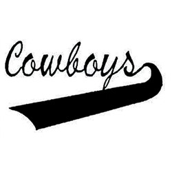 Cowboys Lettering Embroidery Design | EmbroideryDesigns.com
