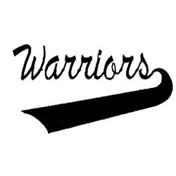 Warriors Lettering Embroidery Design | EmbroideryDesigns.com