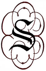 Monogram S Embroidery Design | EmbroideryDesigns.com