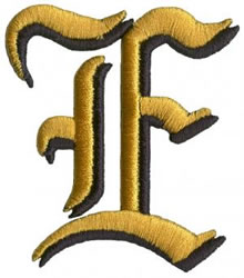 Old English E Embroidery Design | EmbroideryDesigns.com