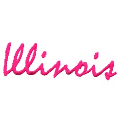 Illinois Text Embroidery Design | EmbroideryDesigns.com