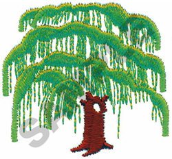 WEEPING WILLOW TREE Embroidery Design | EmbroideryDesigns.com