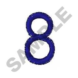 Block Number 8 Embroidery Design | EmbroideryDesigns.com