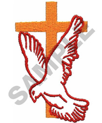 DOVE & CROSS Embroidery Design | EmbroideryDesigns.com