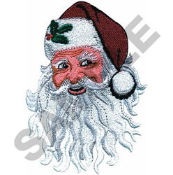 SANTA FACE Embroidery Design | EmbroideryDesigns.com