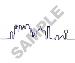 DALLAS SKYLINE Embroidery Design | EmbroideryDesigns.com