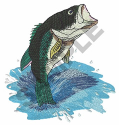 LARGEMOUTH BASS Embroidery Design | EmbroideryDesigns.com