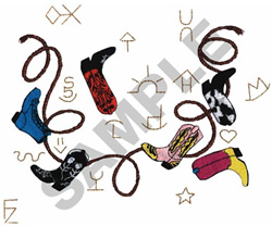 COWBOY MOTIF Embroidery Design | EmbroideryDesigns.com