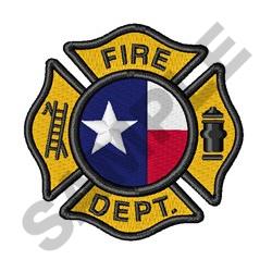 Texas Fire Dept Embroidery Design | EmbroideryDesigns.com