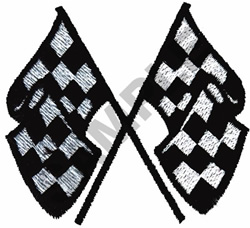 CHECKERED FLAGS Embroidery Design | EmbroideryDesigns.com