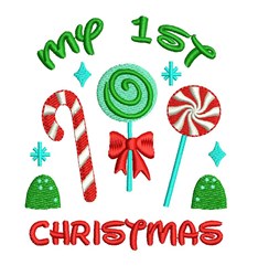 MY FIRST CHRISTMAS Embroidery Design | EmbroideryDesigns.com
