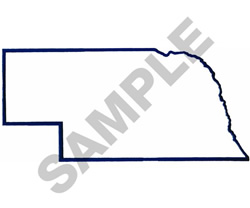 NEBRASKA OUTLINE LG Embroidery Design | EmbroideryDesigns.com