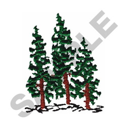 EVERGREEN TREES Embroidery Design | EmbroideryDesigns.com