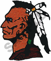 MOHAWK BRAVE Embroidery Design | EmbroideryDesigns.com